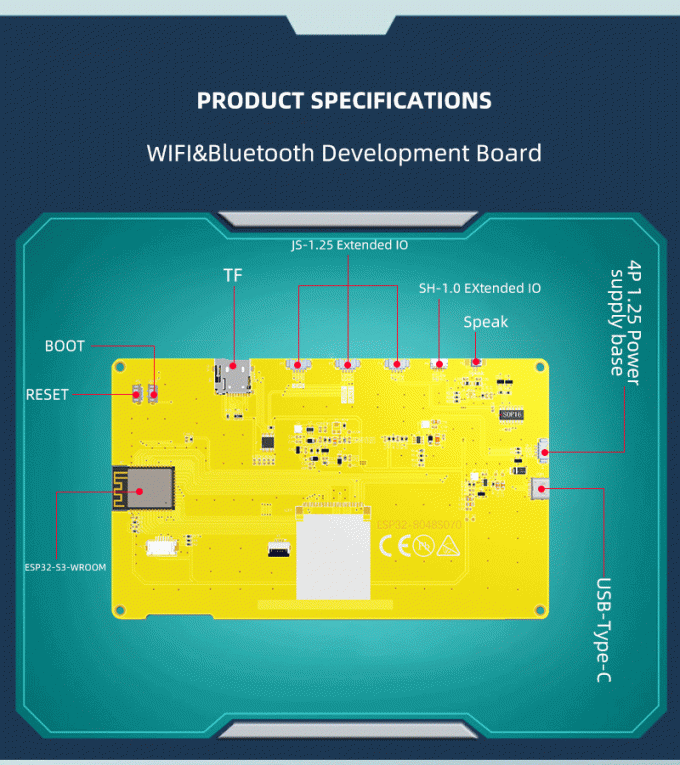 Resistive Touch Esp32 Display Module 7 0 Inch Tft Lcd Support Wifi