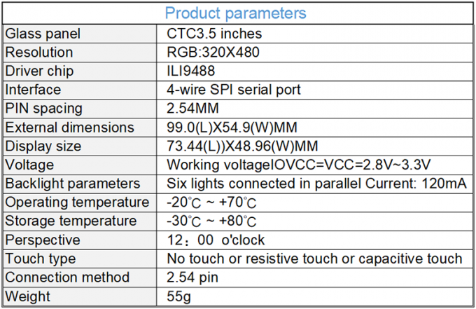 SPI Touch Screen Lcd Display Module ILI9488 Tft Lcd Module 3.5 Inch 480x320 SPI Touch Screen Lcd Display Module ILI9488 Tft Lcd Module 3.5 Inch 480x320