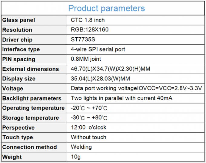 1.8 Inch SPI LCD Display 160 X 128 Tft Display ST7735S 1.77 Inch Tft Lcd 1.8 Inch SPI LCD Display 160 X 128 Tft Display ST7735S 1.77 Inch Tft Lcd