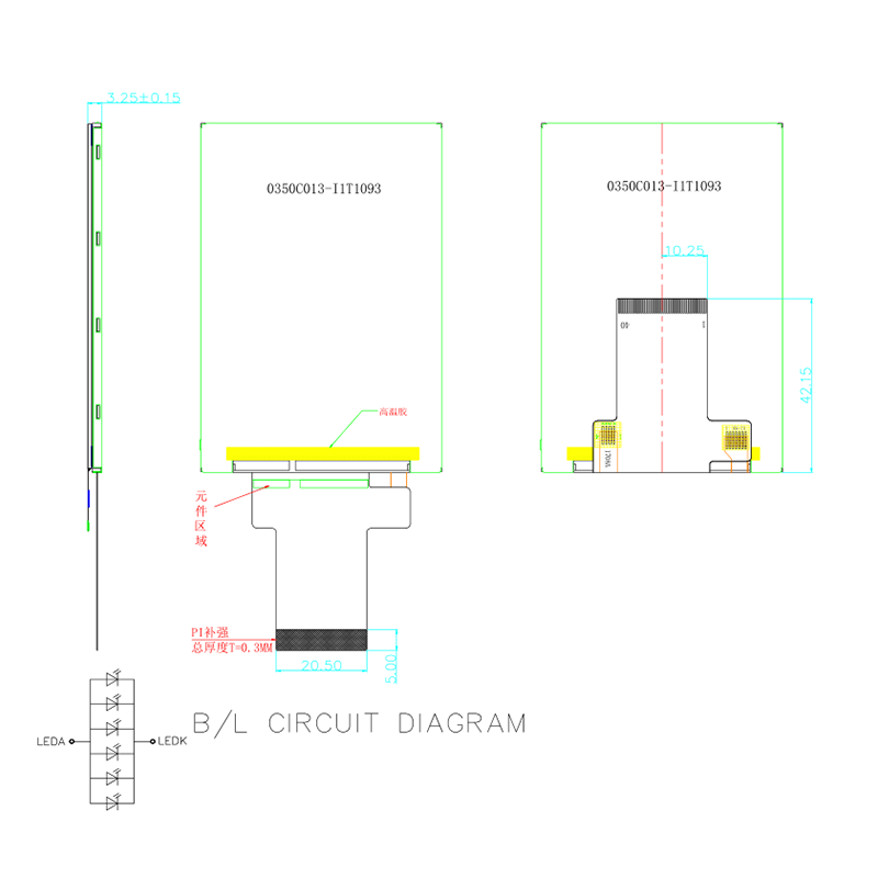 3.5 Inch 320x480 Display TFT LCD Display Screen Spi Lcd Interface MCU ...
