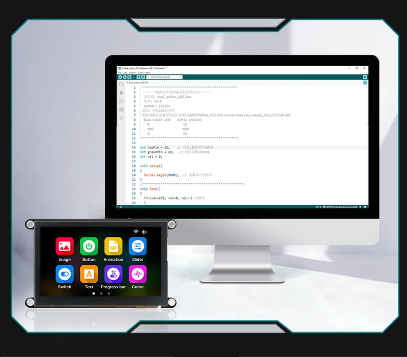 Capacitive Touch 5V TFT HMI Display Module RGB 65K Color Touchscreen JC4827W543