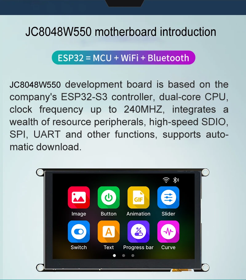 5V IPS Industrial Grade HMI Display Module -30~80.C Temperature Range
