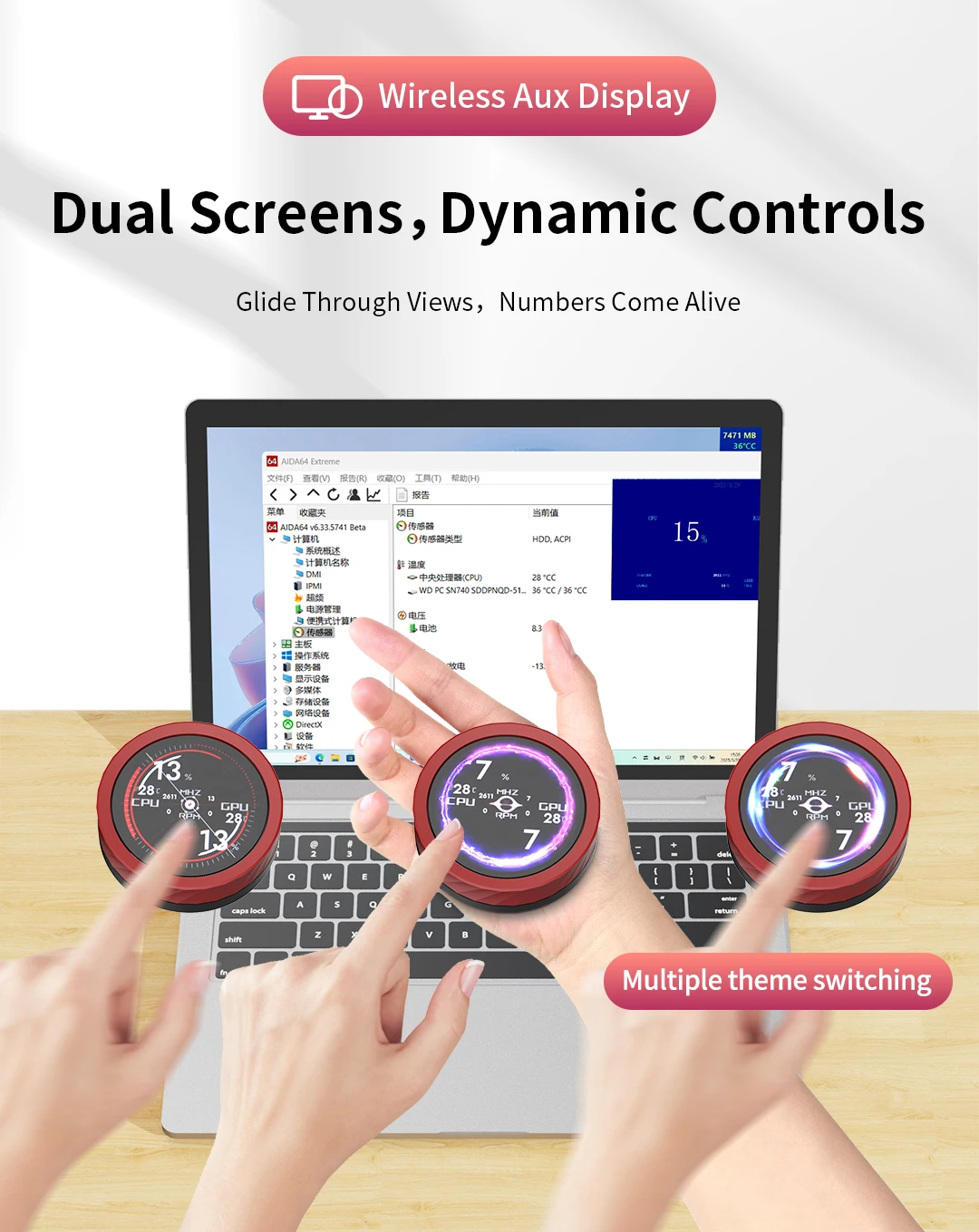 Capacitive Touch ESP32 Display Module with 360*360 Pixel Resolution and ...