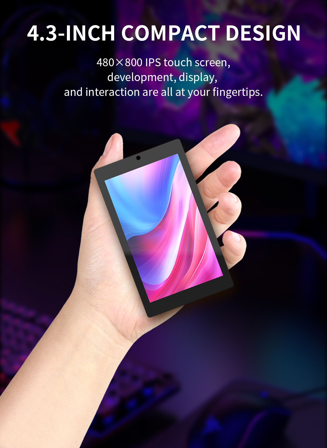 5V ESP32 Display Module with 4.3 Inch IPS Screen