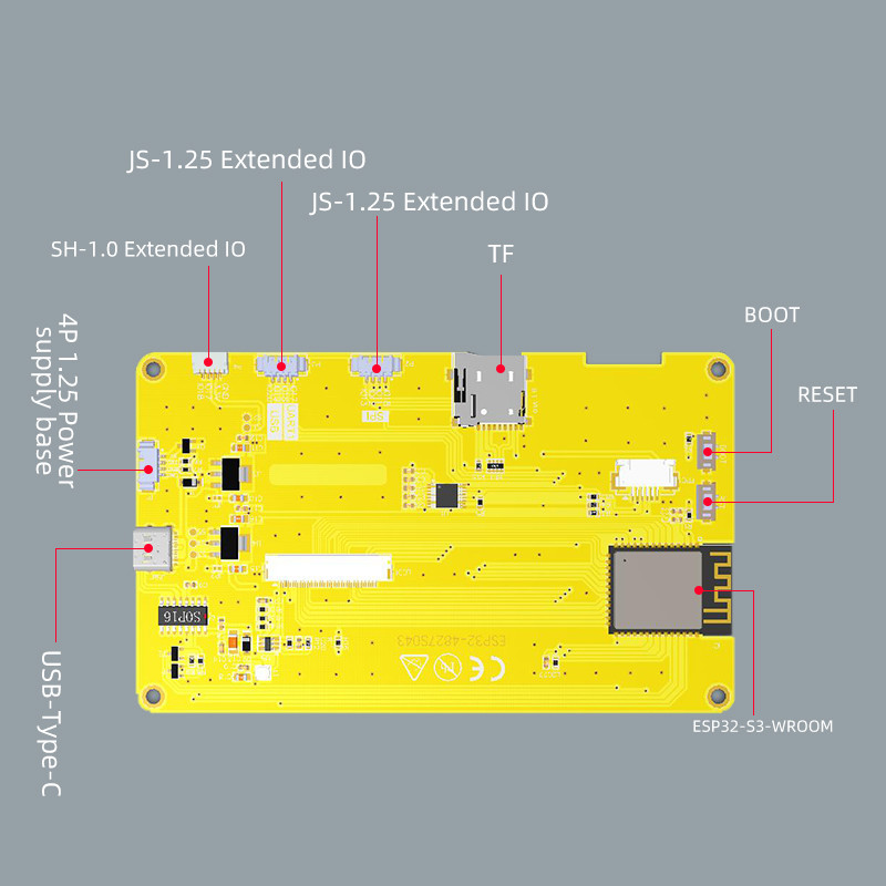 ESP32-S3 Tft Lcd Module 480*270 HMI 4.3 Inch Tft Lcd Display Arduino LVGL