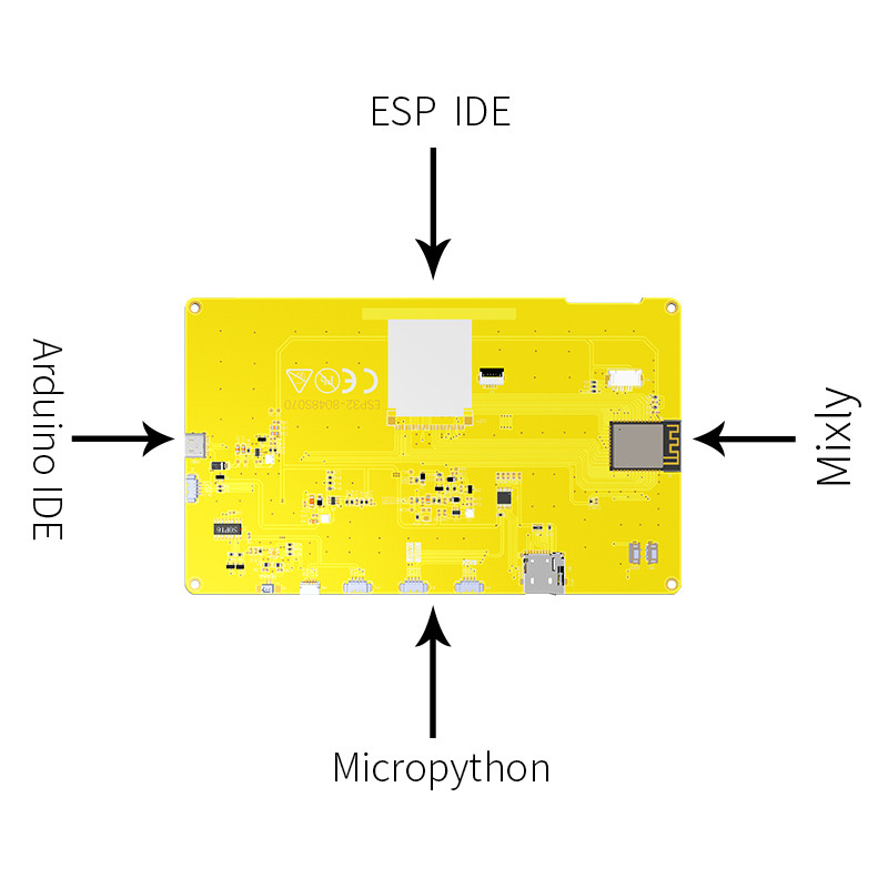 800x480 7 Inch Capacitive Touch Screen Esp32 S3 8m Psram Lcd Module Tft