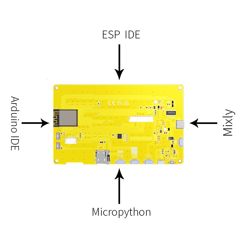 抵抗の接触esp32表示モジュール50 800x480 Esp32 Tft Lcd Spi Wifi Bluetooth