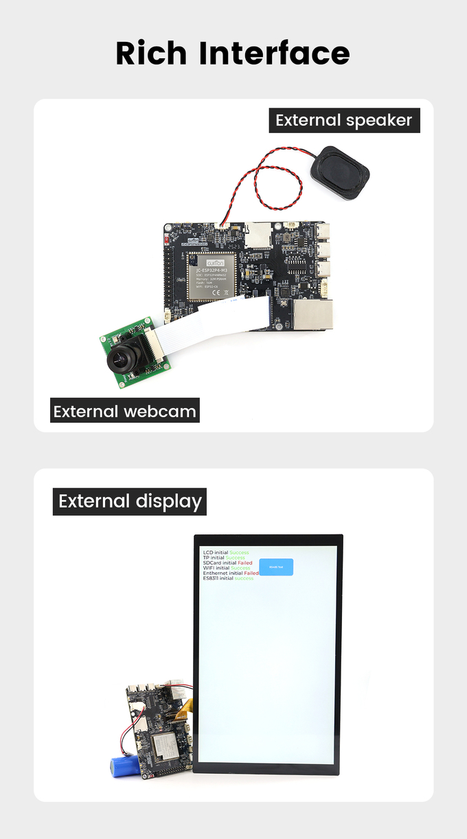 JC-ESP32P4-M3-DEV Versatile ESP32 Display Module with CSI/DSI/USB2.0 Interfaces and 5V Operating ...