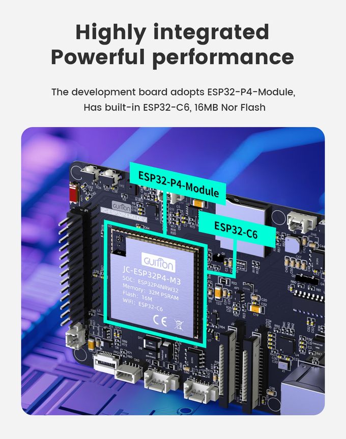 JC-ESP32P4-M3-DEV Versatile ESP32 Display Module with CSI/DSI/USB2.0 Interfaces and 5V Operating ...